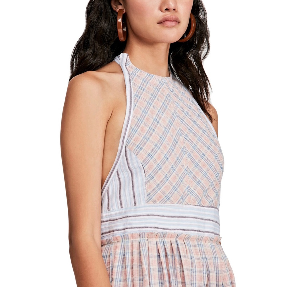Free People Color Theory Midi Dress In Pink Combo - Gem